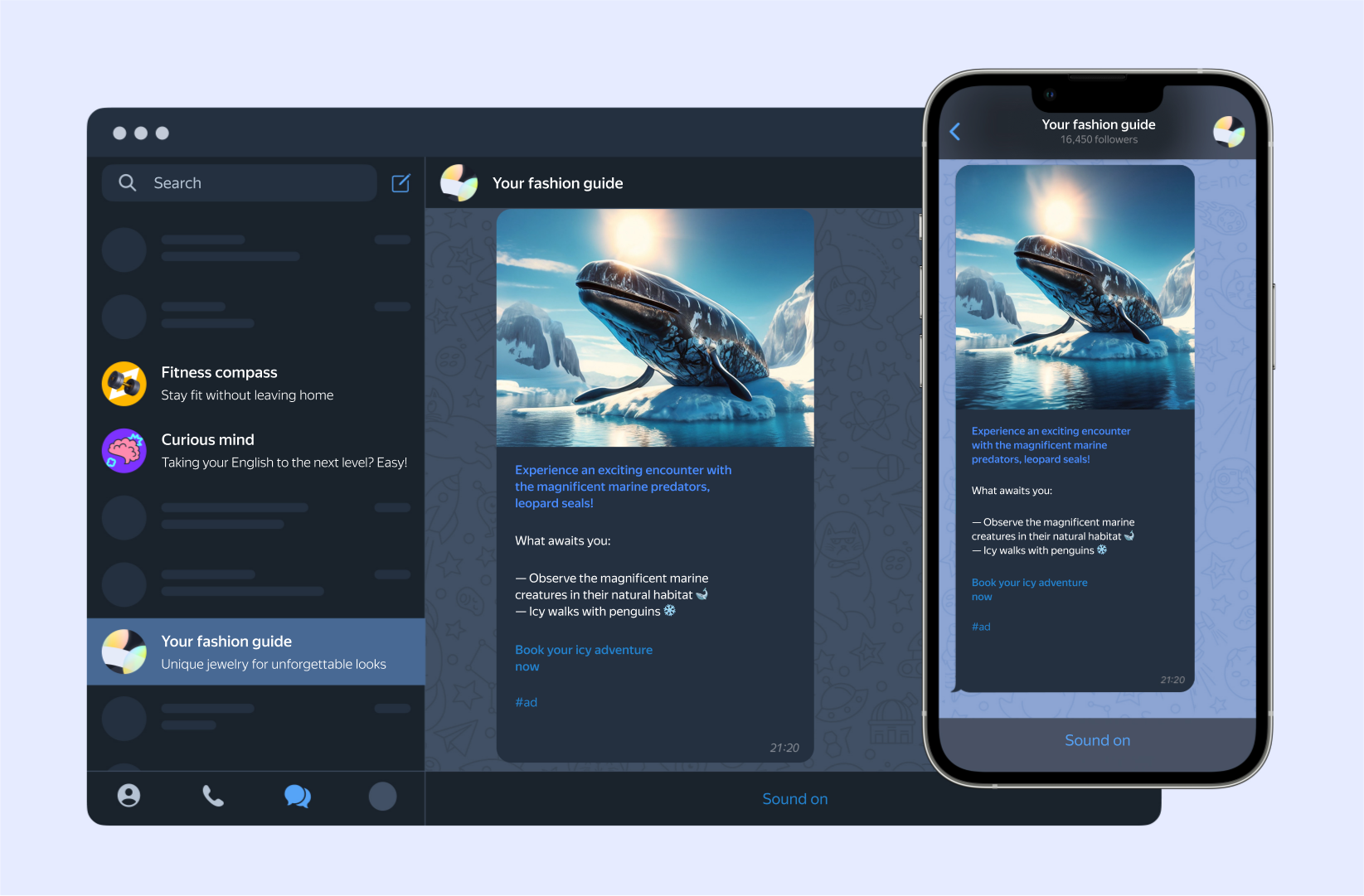 Ads in Telegram channels (β) | About